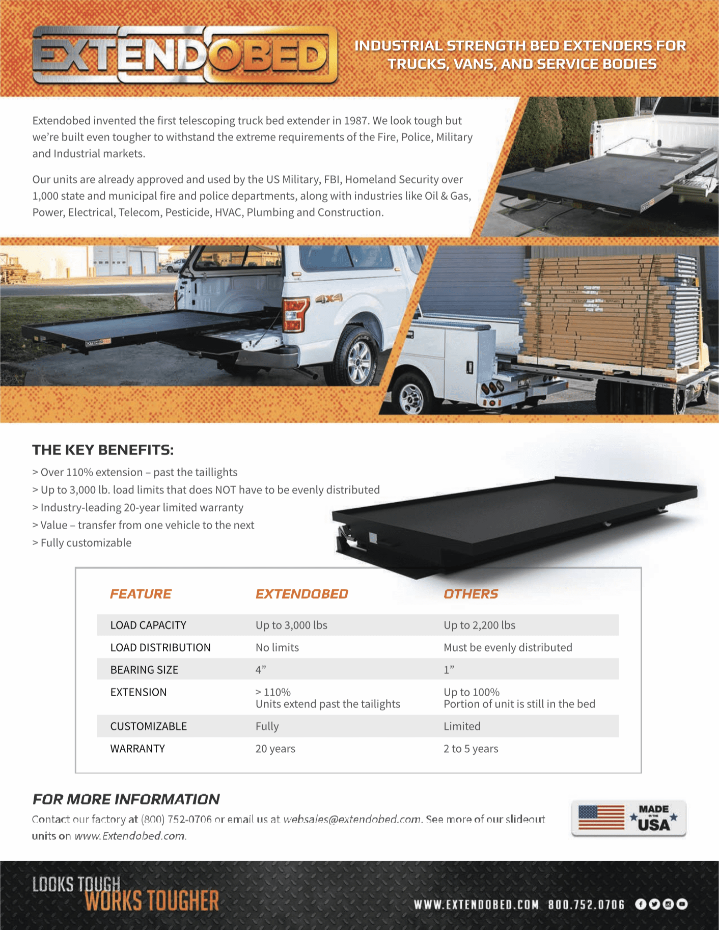 Firefighter Slide Out Drawer for Truck Bed | Extendobed