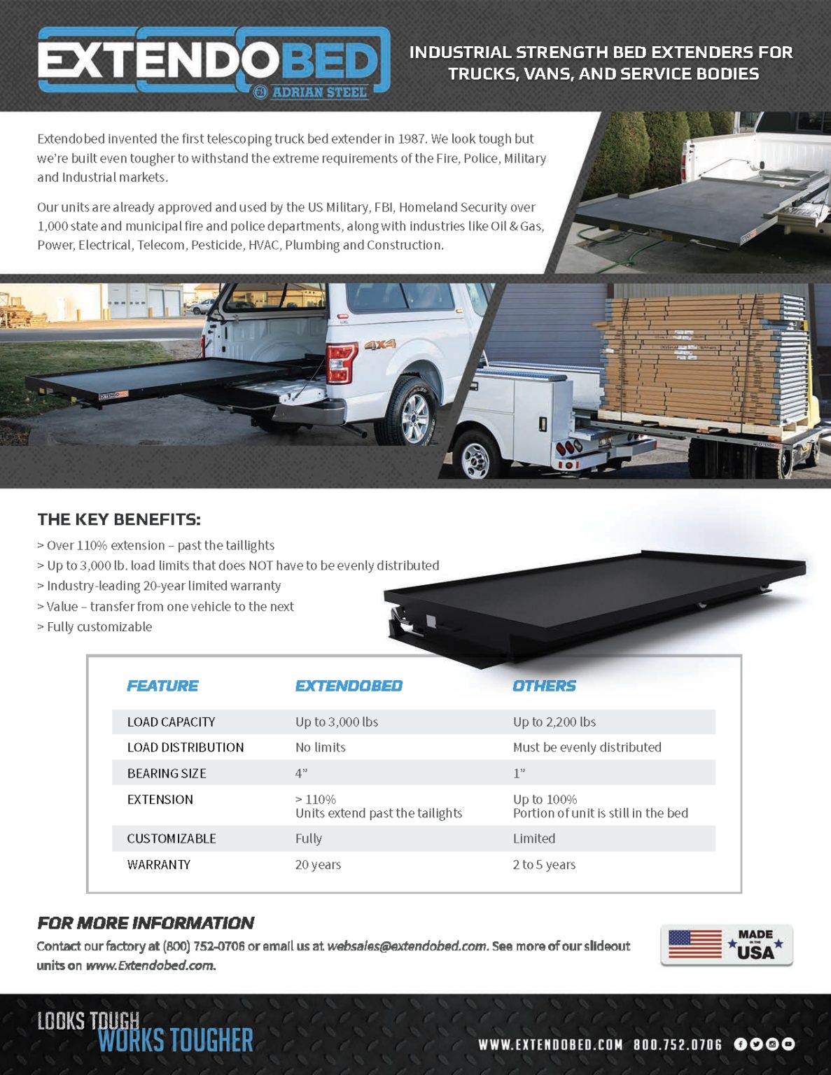 Firefighter Slide Out Drawer for Truck Bed | Extendobed